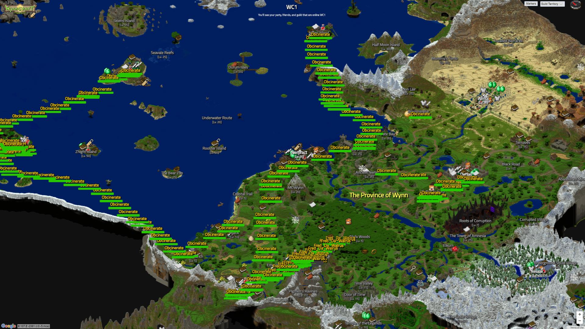 SPOILER - You Can Find Your Tracks On The Map! (bug) | Wynncraft Forums